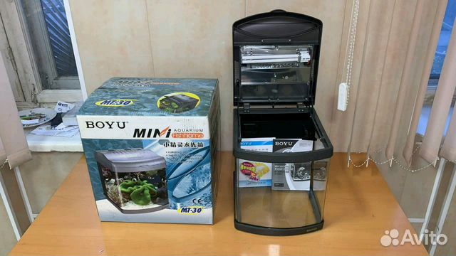 Новый аквариум Boyu MT-30, насос, лампа, помпа в к
