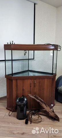 Аквариум угловой с тумбой
