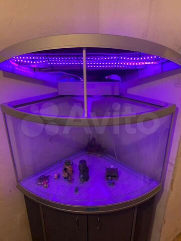 Угловой аквариум Jebo 470r 186 л